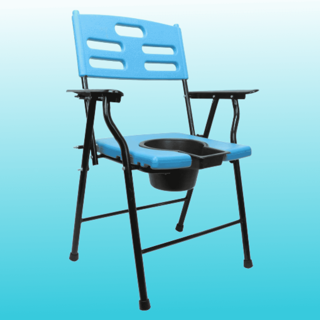 Folding Commode Chair With Bucket